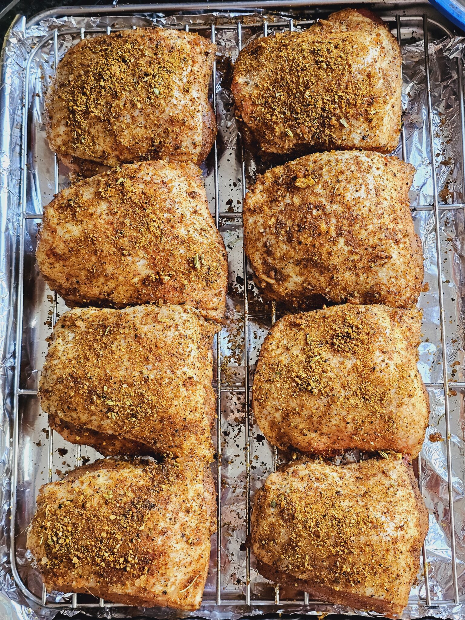 Crispy Baked Spicy Chicken Thighs