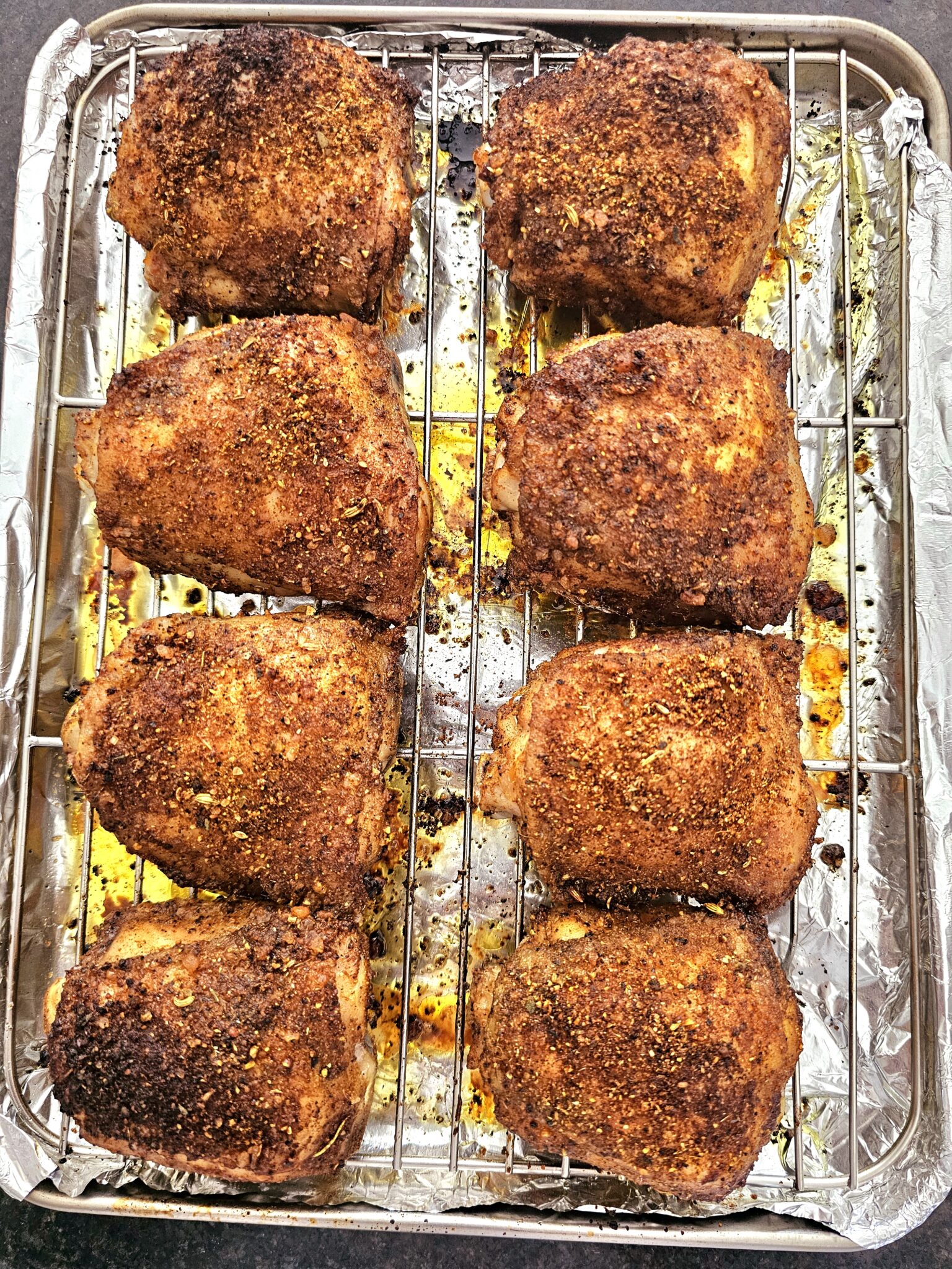 Crispy Baked Spicy Chicken Thighs